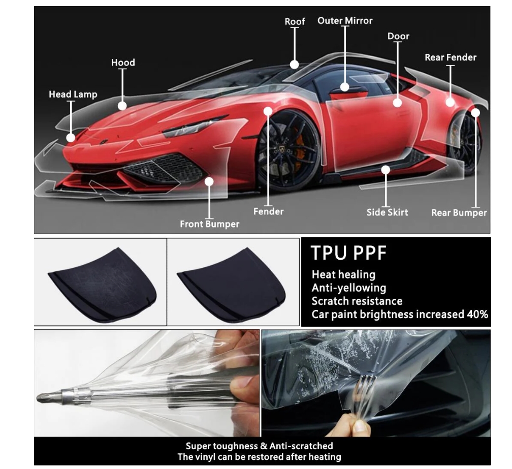 Aluko Colored PPF TPU Wrap | Best TPU Paint Protection Film for Car