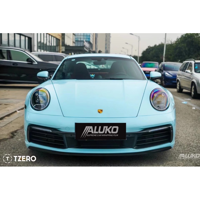 Quality Aluko Super Gloss Glacier Blue Vinyl Wrap For Sale ...