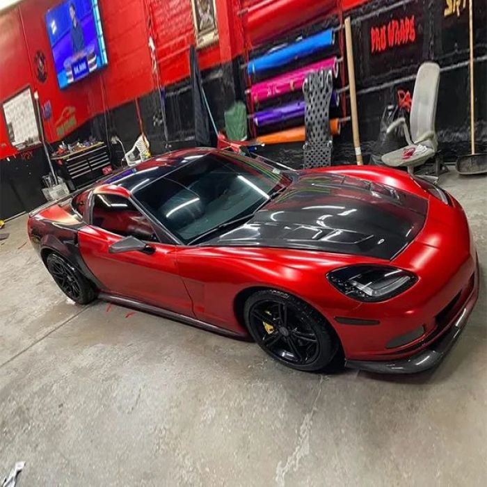 Quality Satin Chrome Red Vinyl Wrap Car Wrap For Sale | Carwraponline.com