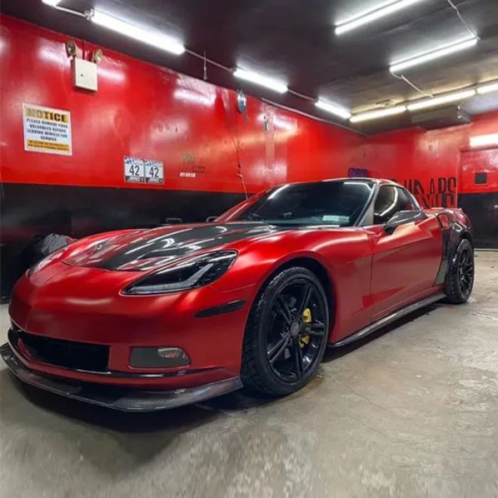 Quality Satin Chrome Red Vinyl Wrap Car Wrap For Sale | Carwraponline.com