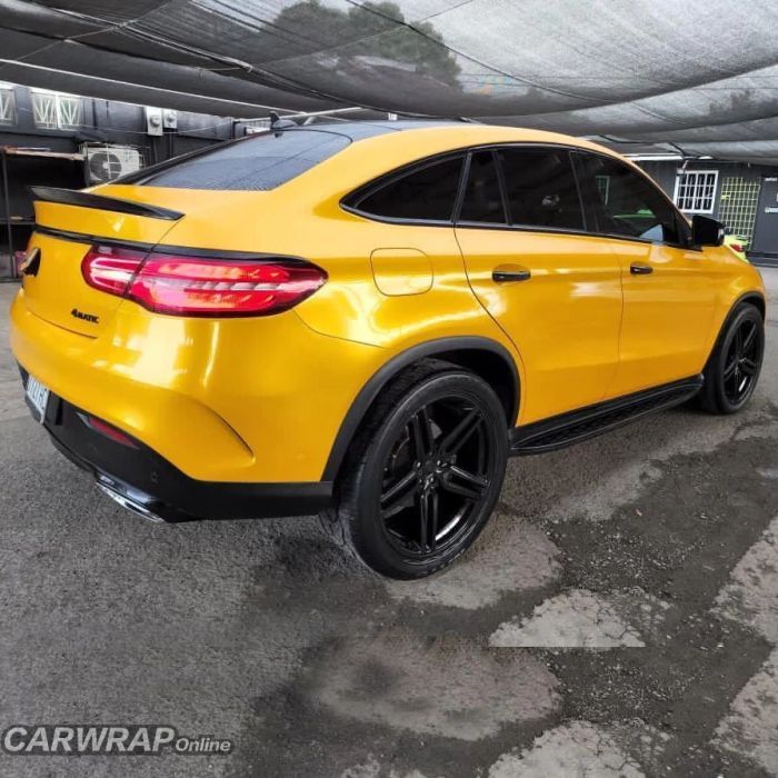 Quality Aluko Gloss Metallic Golden Yellow Vinyl Wrap Car Wrap For Sale ...