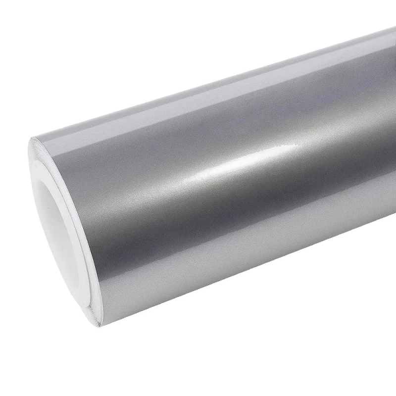 Gloss Metallic Liquid Chrome Silver Car Vinyl Wrap