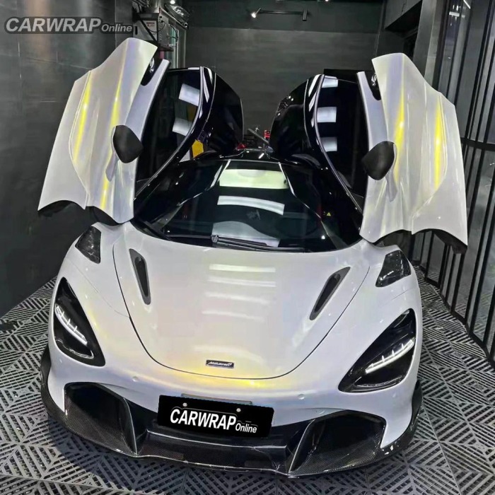 Quality Gloss White Gold Car Wrap For Sale | Carwraponline.com