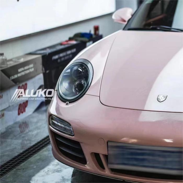 Quality Aluko Super Gloss Pale Pink Vinyl Wrap Car Wrap For Sale ...