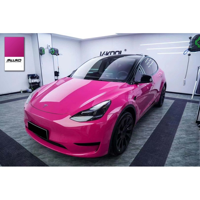 Quality Aluko Super Gloss Rose Red Vinyl Wrap Car Wrap For Sale ...