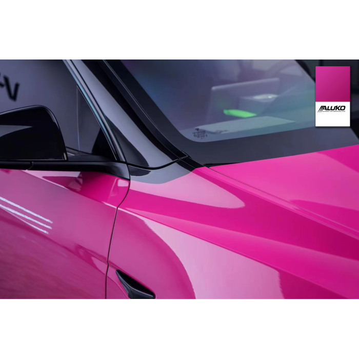 Quality Aluko Super Gloss Rose Red Vinyl Wrap Car Wrap For Sale ...