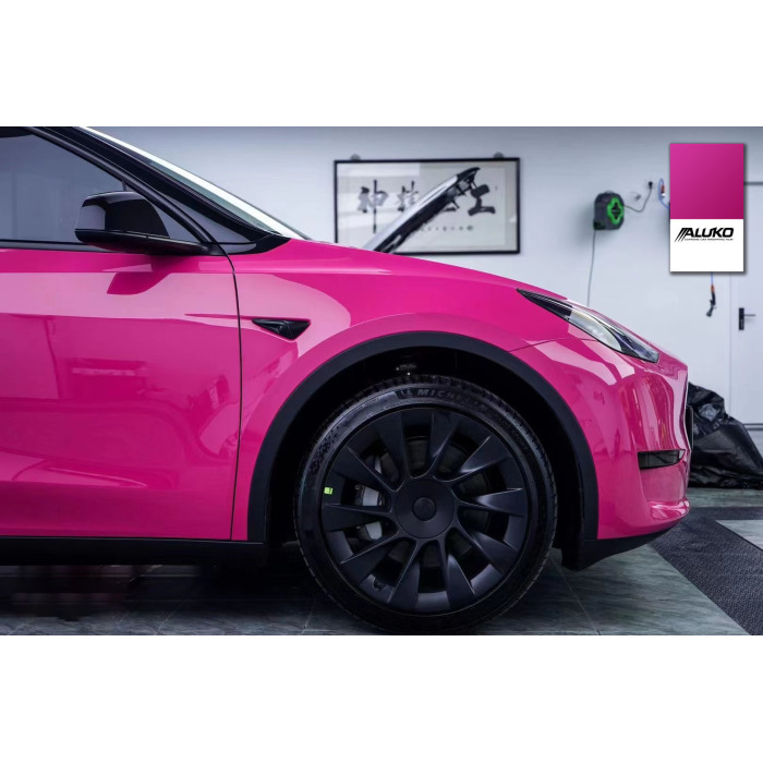 Quality Aluko Super Gloss Rose Red Vinyl Wrap Car Wrap For Sale ...