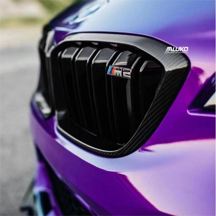 Quality Aluko Super Gloss Fluorescent Purple Vinyl Wrap Car Wrap For ...