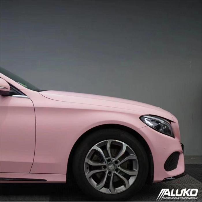 Quality Aluko Super Matte Rose Pink Vinyl Wrap Car Wrap For Sale ...