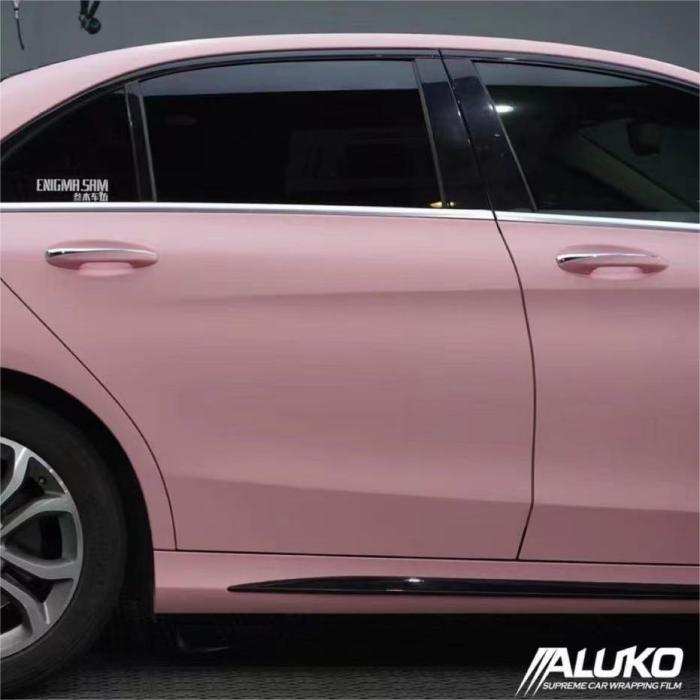 Quality Aluko Super Matte Rose Pink Vinyl Wrap Car Wrap For Sale ...
