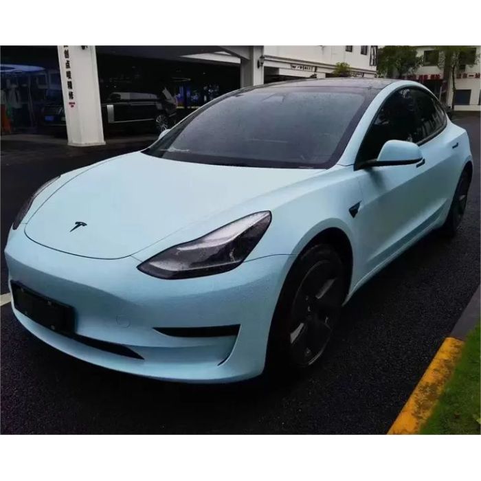 Quality Matte Glacier Blue Car Vinyl Wrap For Sale | Carwraponline.com