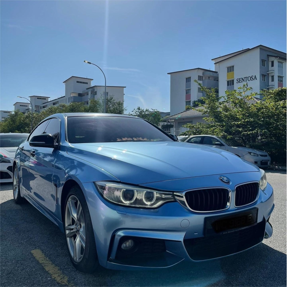 Gloss Metallic Mist Blue Car Vinyl Wrap