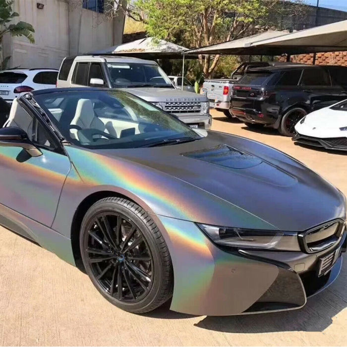 Quality Rainbow Metallic Majestic Gray Car Vinyl Wrap For Sale ...