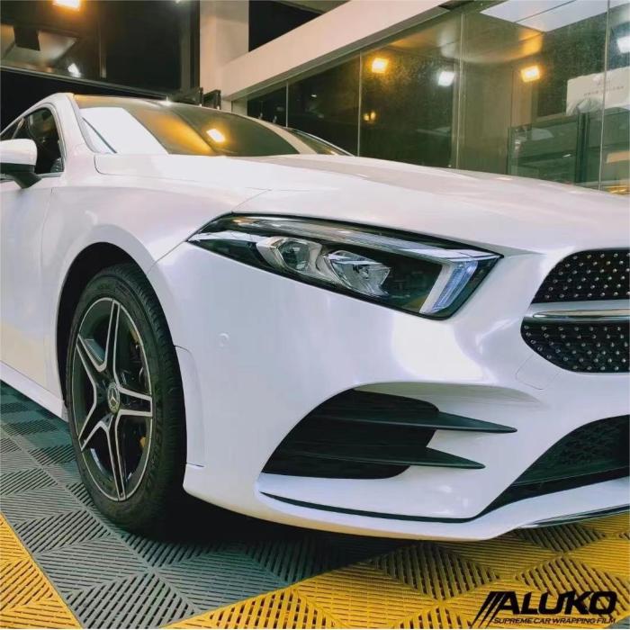 Quality Aluko Gloss Pearl White Vinyl Wrap Car Wrap For Sale ...