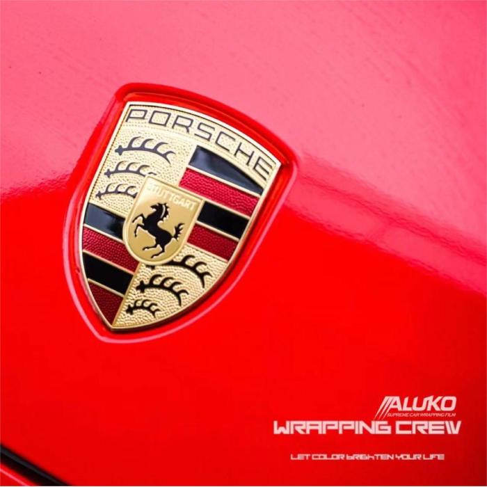 Quality Aluko Super Gloss Carmine Red Vinyl Wrap For Sale ...