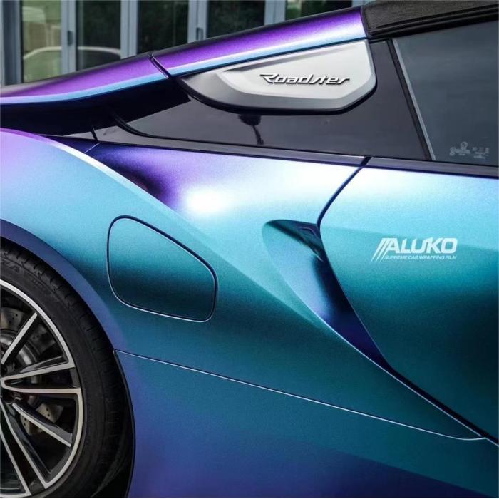 Quality Matte Diamond Purple Blue Car Wrap For Sale | Carwraponline.com