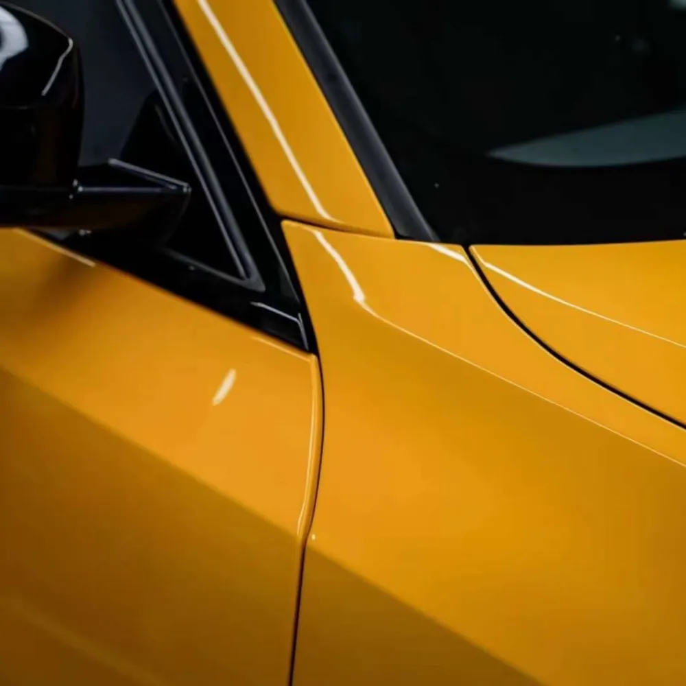 Quality Gloss Sunflower Yellow Car Vinyl Wrap For Sale | Carwraponline.com