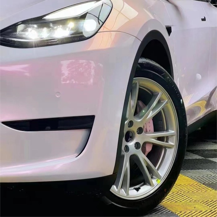 Quality Gloss Metallic Pink to White Car Vinyl Wrap For Sale ...
