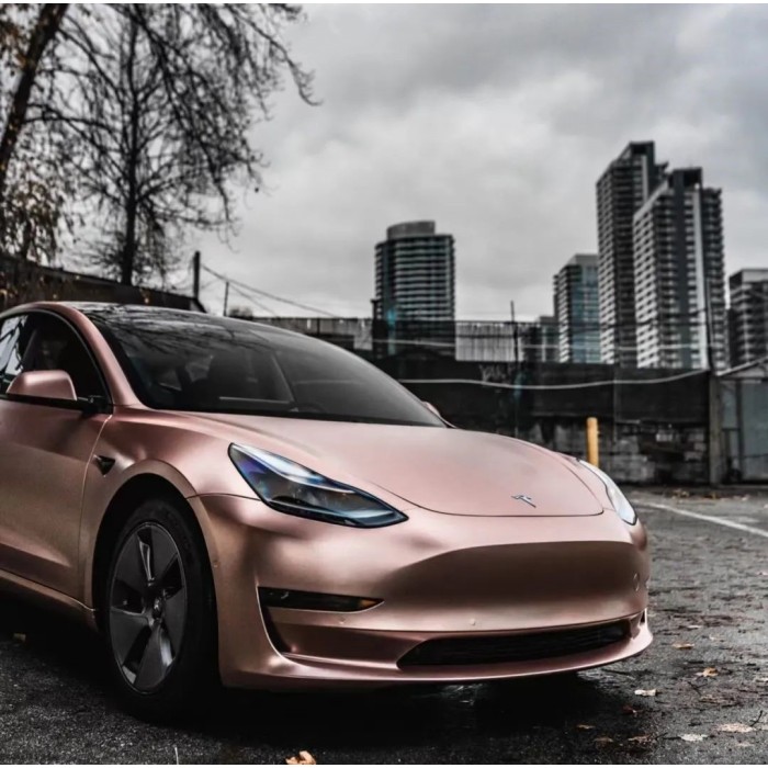Quality Matte Chrome Rose Gold Car Vinyl Wrap For Sale | Carwraponline.com
