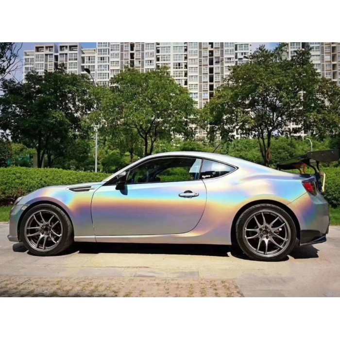 Quality Matte Rainbow Holographic Sliver Car Vinyl Wrap For Sale ...