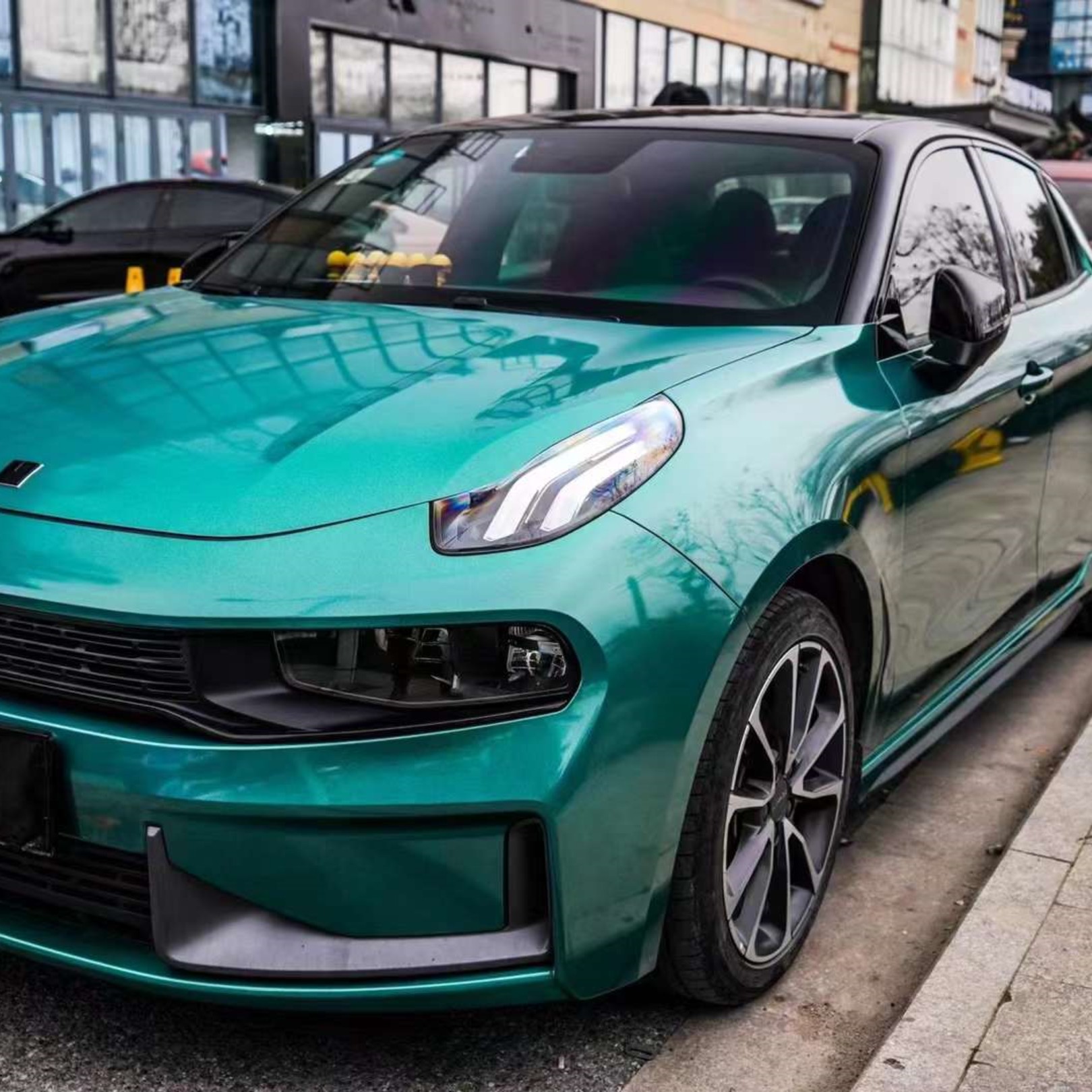 Quality Rainbow Holographic Green Car Vinyl Wrap For Sale ...