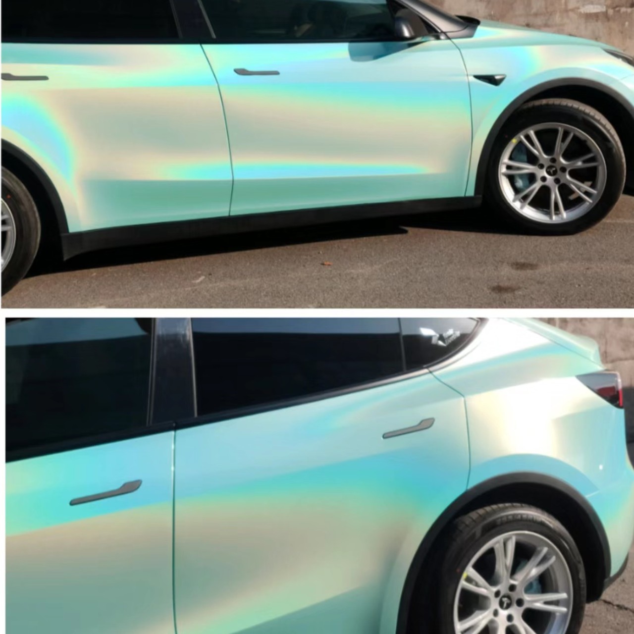 Quality Rainbow Holographic Tiffany Car Vinyl Wrap For Sale ...