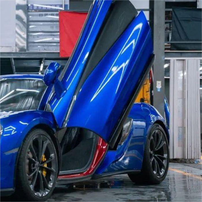 Quality Gloss Metallic Deep Blue Car Wrap For Sale | Carwraponline.com