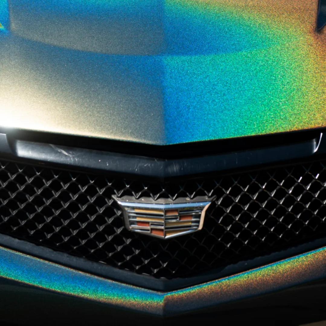 Cadillac Matte Laser Black Car Vinyl Wrap