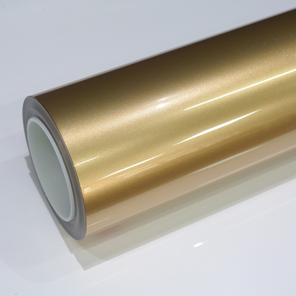 TPU Super Gloss BMW Milan Gold PPF Car Vinyl Wrap