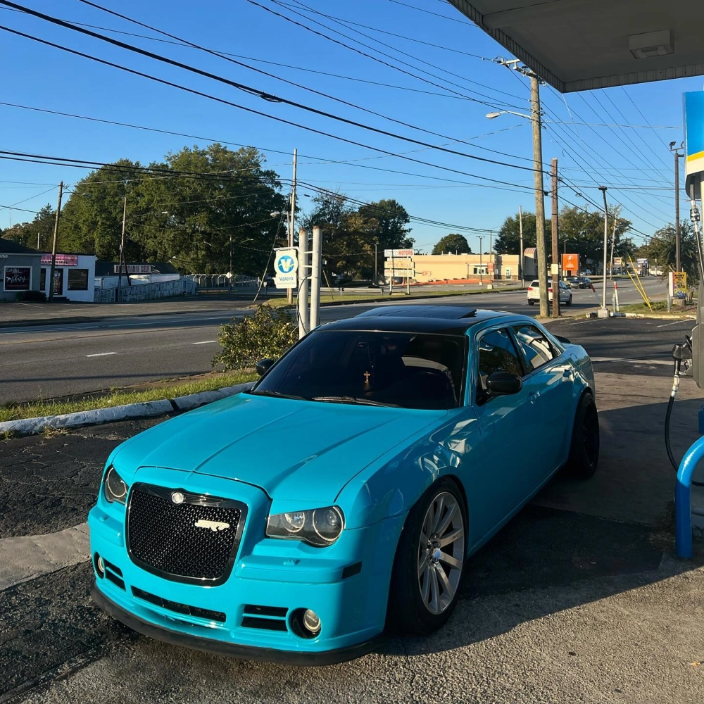 Super Gloss Miami Blue Car Vinyl Wrap