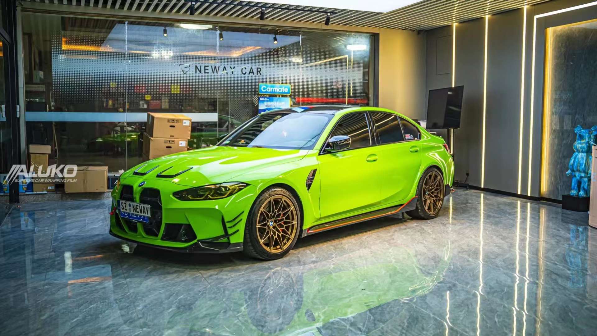 BMW M3 Wrap - Super Gloss Viper Green | Carwraponline.com