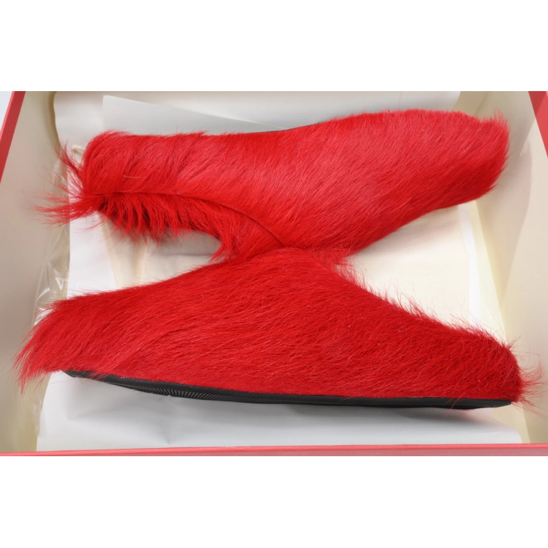 Best Marni Long-hair Calfskin Fussbett Sabot Red SBMS004601P412200R66 ...