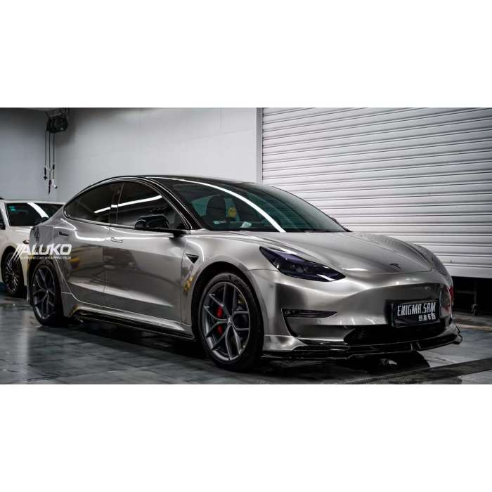 Gloss Silver Car Wrap | Silver Gloss Vinyl Wraps - ALUKOVINYL