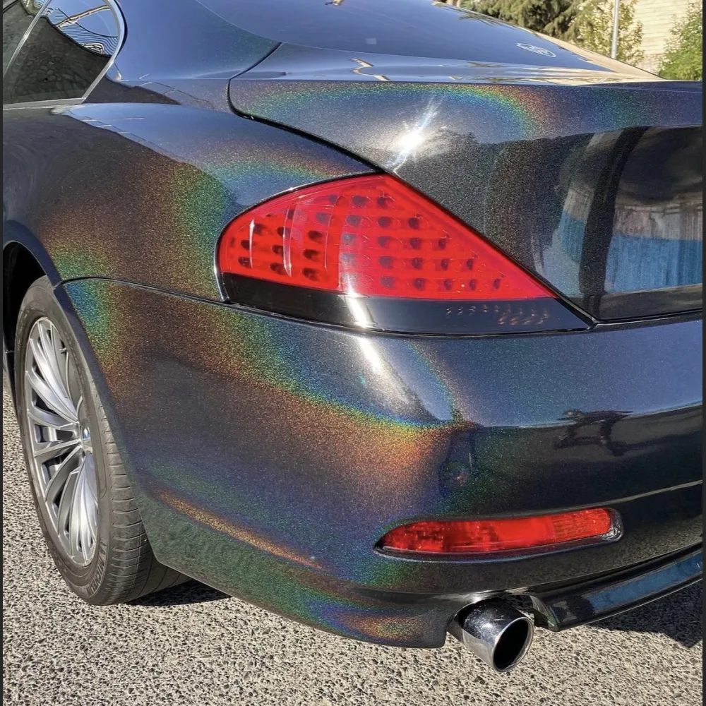 Rainbow Black Metallic Vinyl Wrap| Glossy Rainbow Black Car Wrap