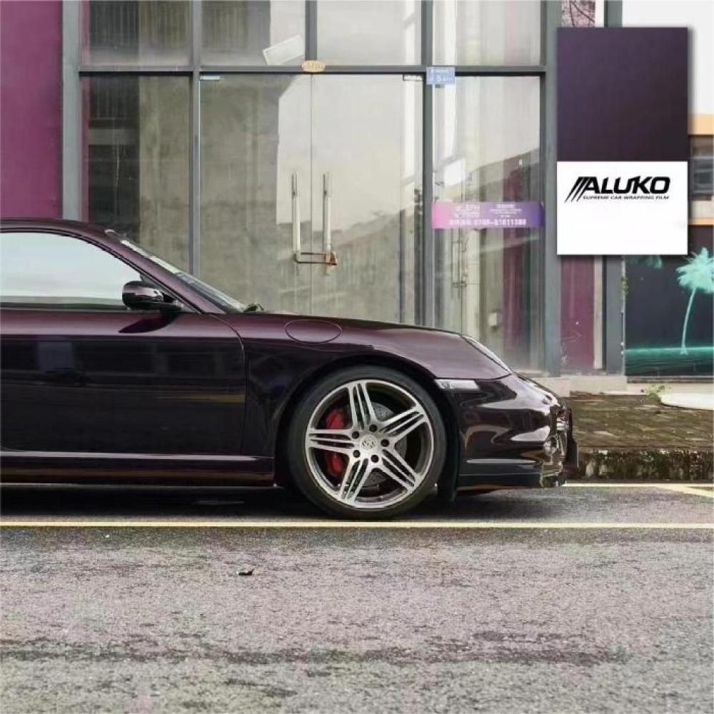 Gloss Midnight Red Wrap | Metallic Midnight Red Vinyl Wraps - ALUKOVINYL