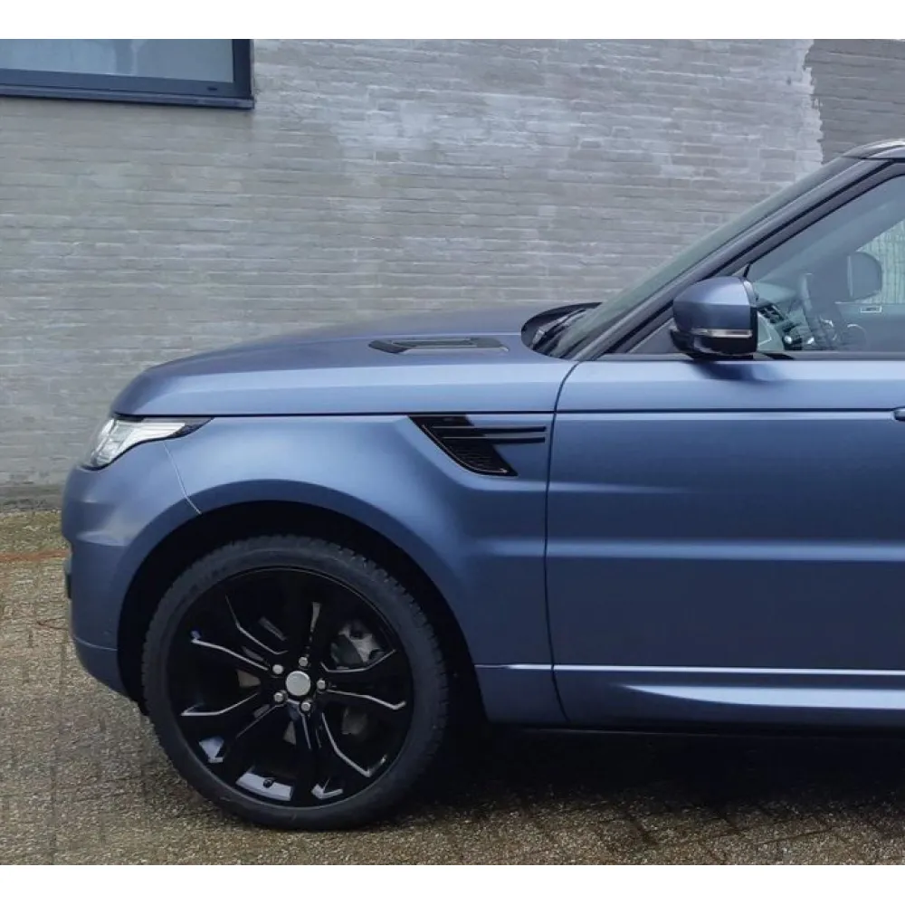 Best Matte Grey Blue Car Wrap | Metallic Grey Blue Vinyl Wraps - ALUKOVINYL