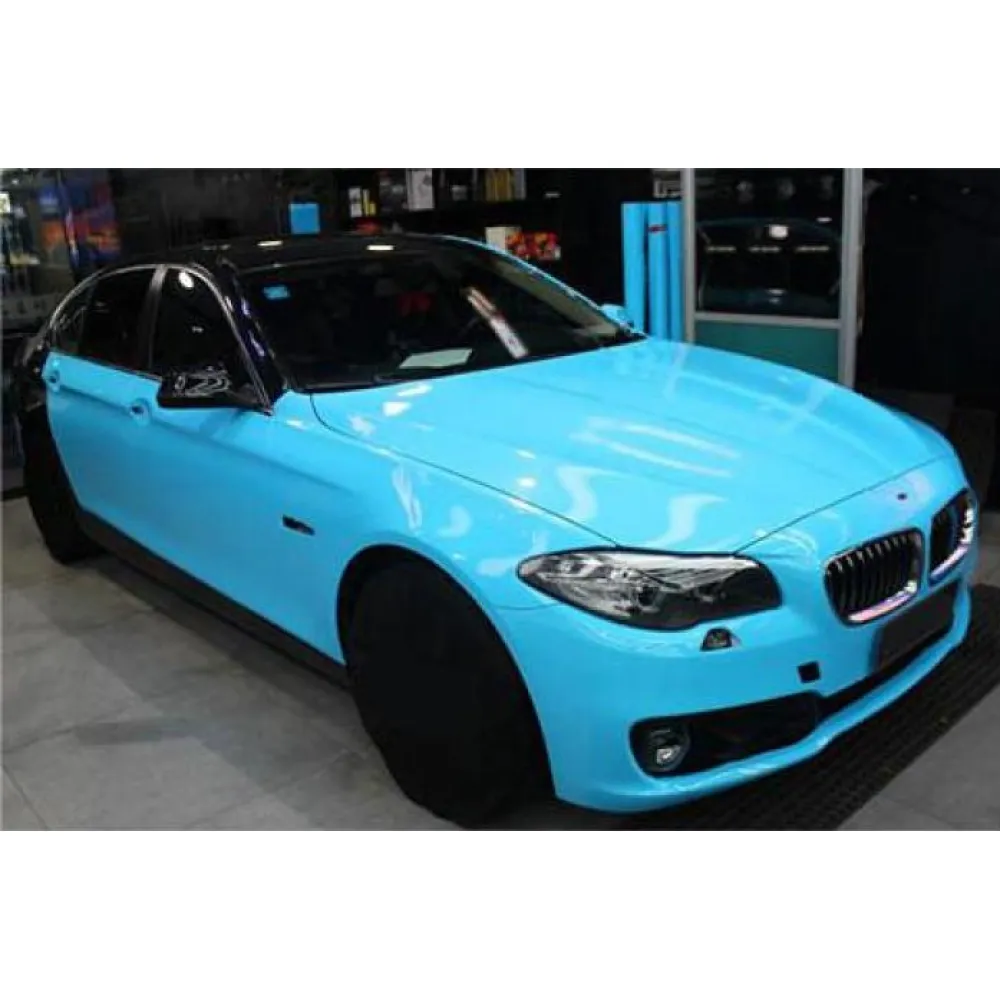 Cool Gloss Sky Blue Vinyl Wrap | Gloss Light Blue Car Wrap