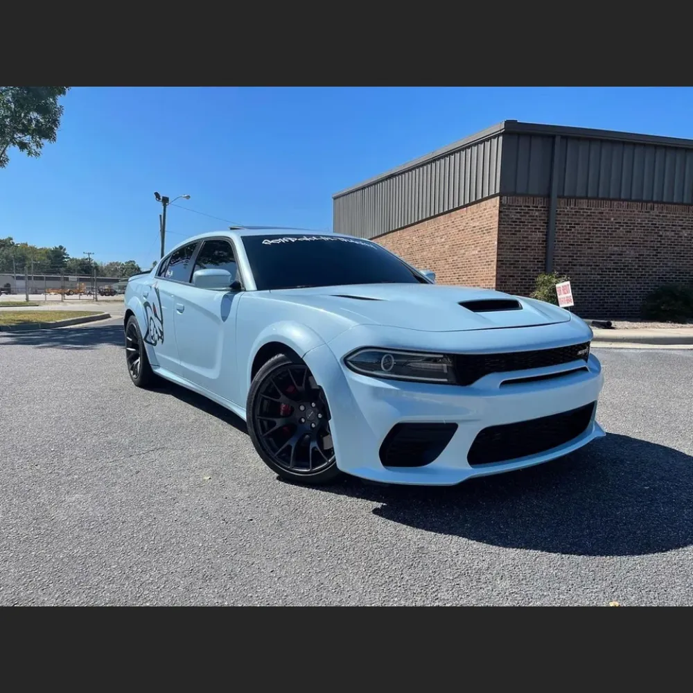 Gloss Jazz Blue Car Wrap| Glossy Macaron Jazz Blue Vinyl Wraps