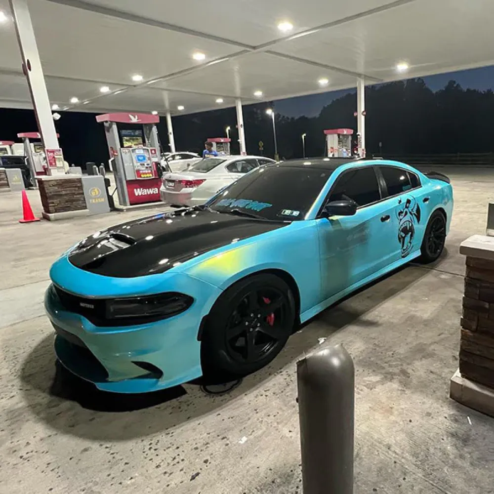 Gloss Chameleon Gold Blue Car Wrap | Metallic Chameleon Gold Blue Vinyl ...