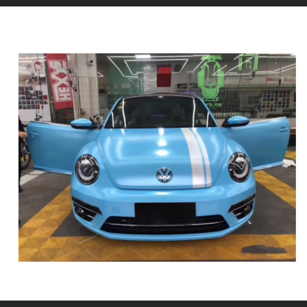 Best Matte Metallic Sky Blue Vinyl Wrap | Metallic Sky Blue Car Wraps