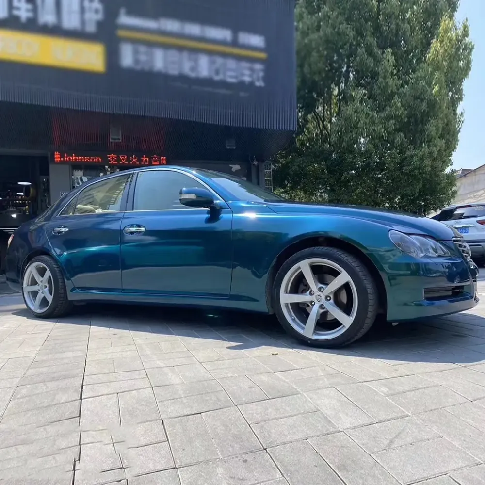 Gloss Jazz Blue Vinyl Wrap | Metallic Jazz Blue Car Wraps - ALUKOVINYL
