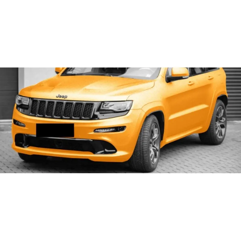 Best Matte Sparkle Yellow Car Wrap | Metallic Glitter Yellow Vinyl Wraps