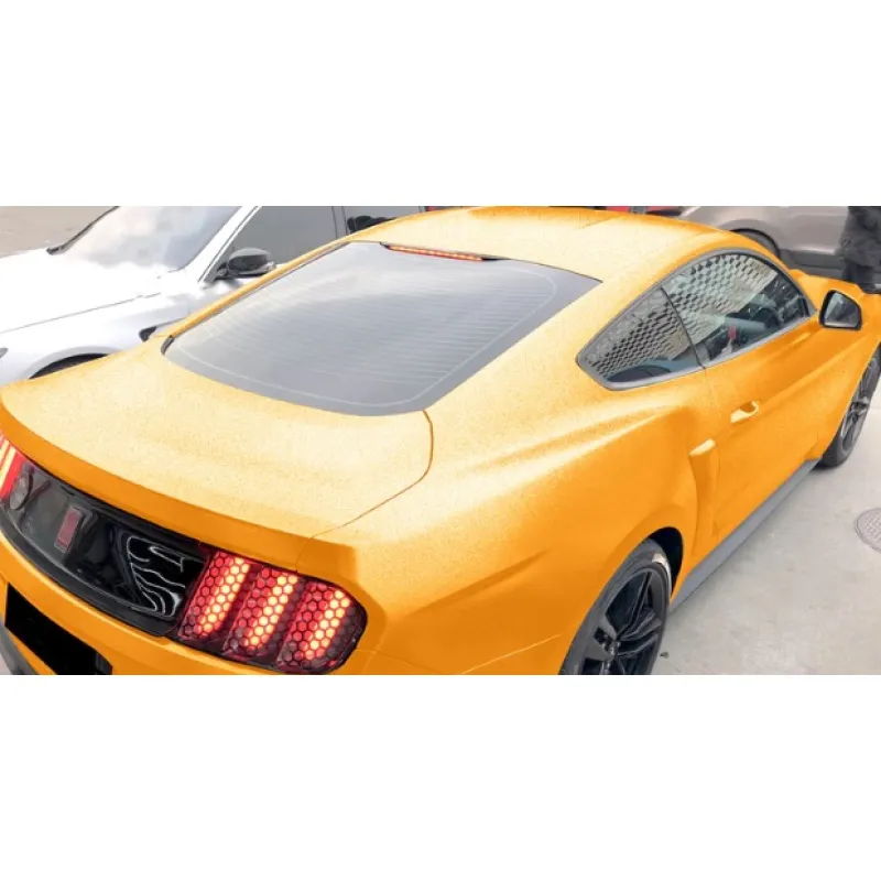 Best Matte Sparkle Yellow Car Wrap | Metallic Glitter Yellow Vinyl Wraps
