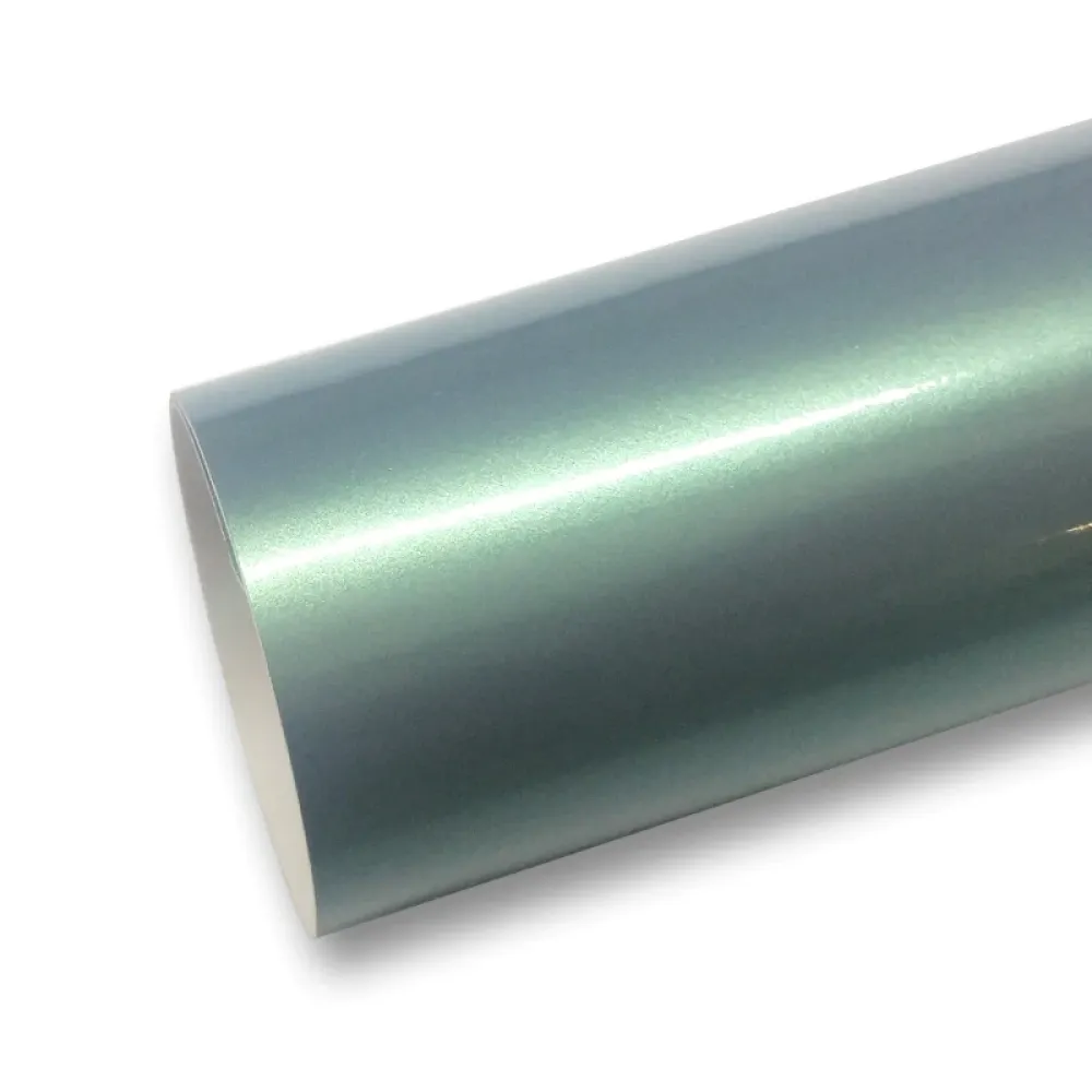 Gloss Candy Metallic Grey Green Vinyl Wrap|Green Grey Car Wraps