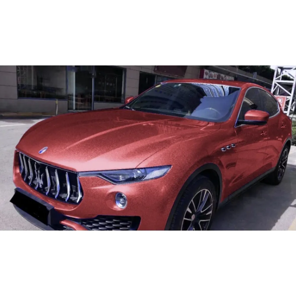 Quality Gloss Glitter Red Car Wrap | Metallic Red Glitter Vinyl Wraps