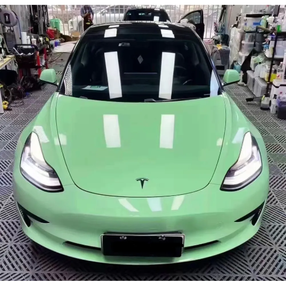 Gloss Hazy Green Vinyl Wrap | Hazy Green Car Wraps - ALUKOVINYL