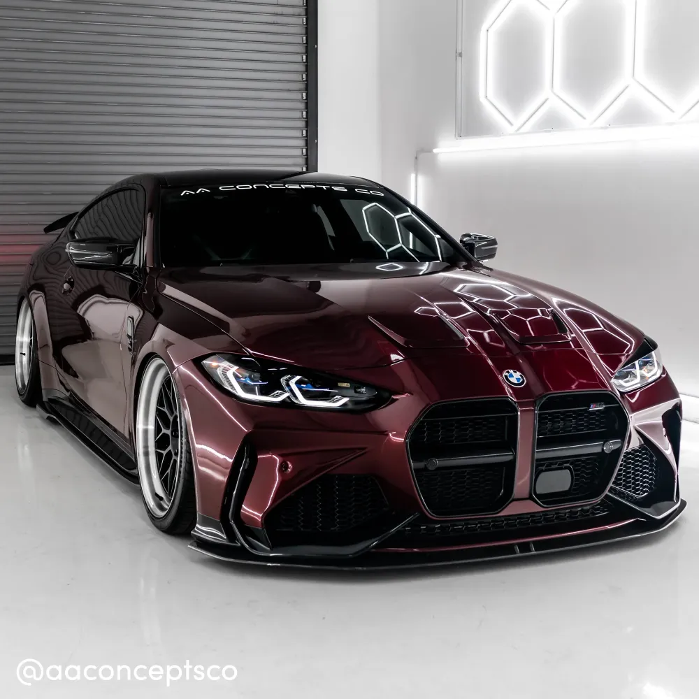 Gloss Vampire Red Vinyl Wrap| Glossy Vampire Red Car Wraps