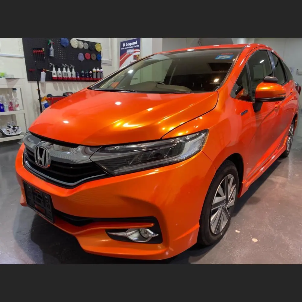 Super Gloss Fiery Orange Vinyl Wrap|Glossy Fiery Orange Car Wrap aluko