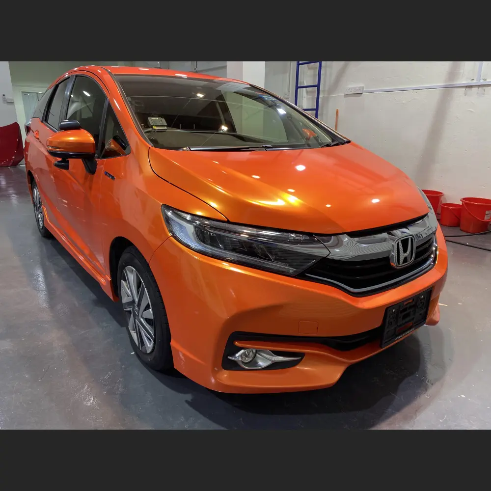 Super Gloss Fiery Orange Vinyl Wrap|Glossy Fiery Orange Car Wrap aluko