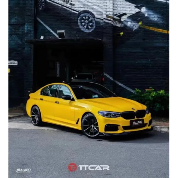 Super Gloss Yellow Vinyl Wrap| Glossy Yellow Car Wrap alukovinyl